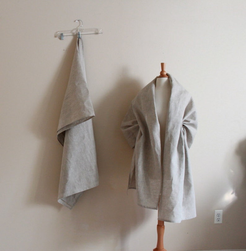 Linen wrap shawl made to order | Etsy