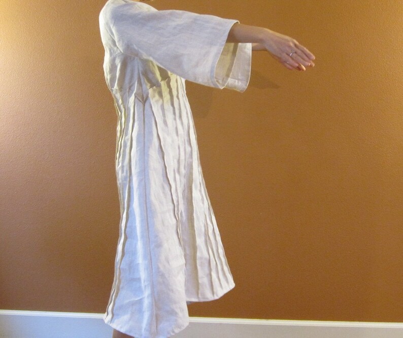 Custom Fan Pleats Linen Dress - Etsy