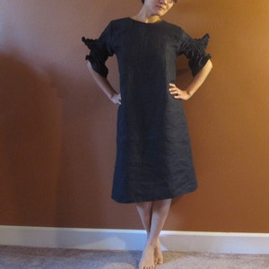Custom Smocked Spiky Sleeves Linen Dress - Etsy