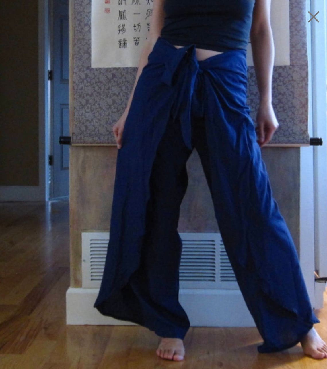 Cotton Wrap Around Pants Fit Waist 36 and Under / Made - Etsy