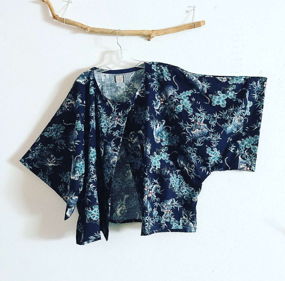 Ready Wear Blue Tiger Todoroki Dobby Cotton Kimono Sleeve | Etsy