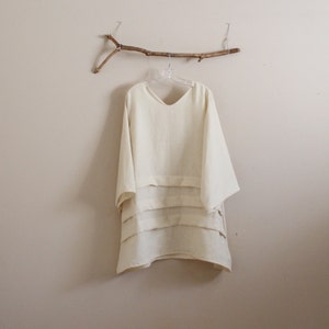 V Shape Neckline Plus Size Three Pleats Eco Linen Tunic Custom Listing ...