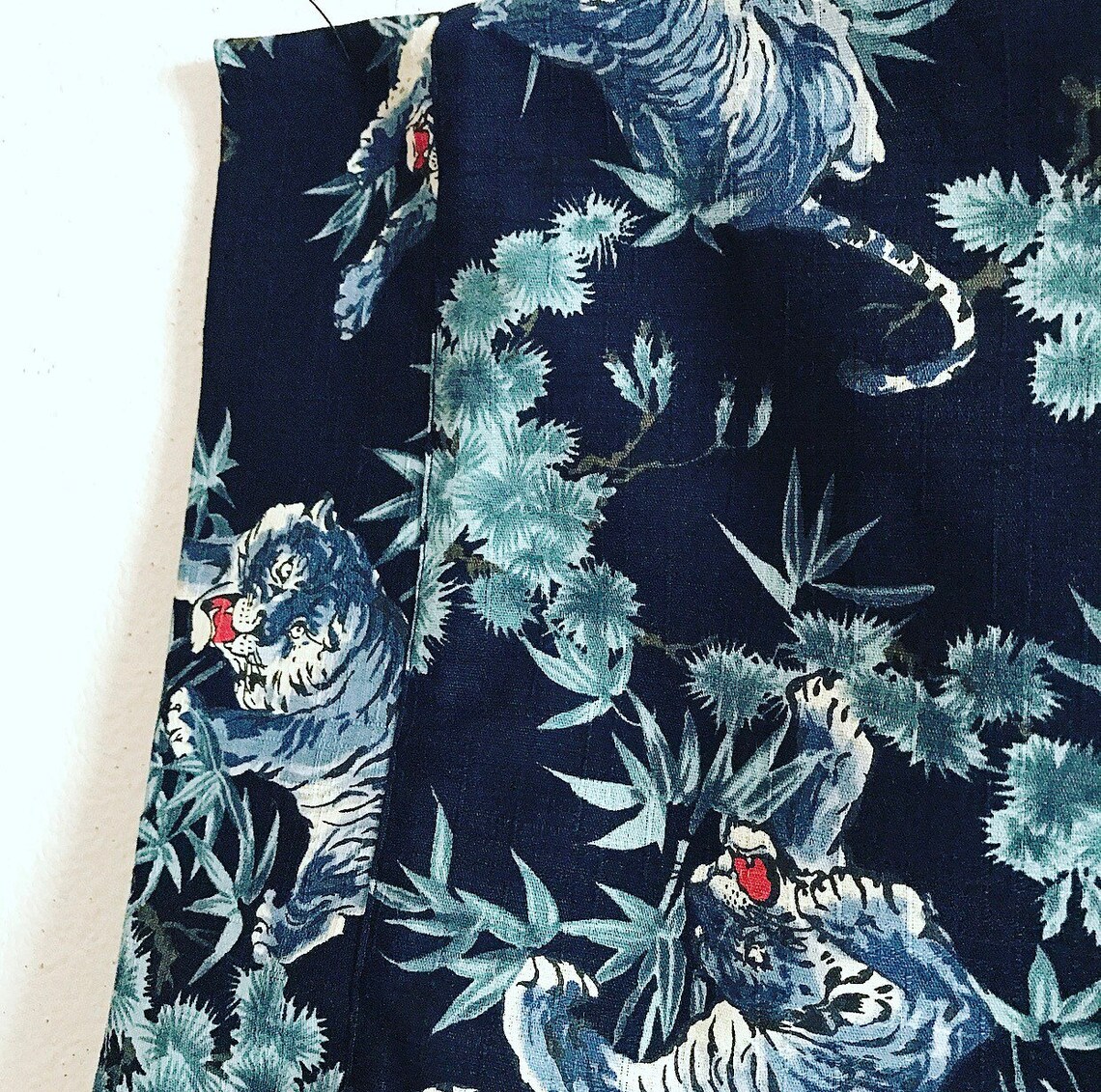 Ready Wear Blue Tiger Todoroki Dobby Cotton Kimono Sleeve | Etsy