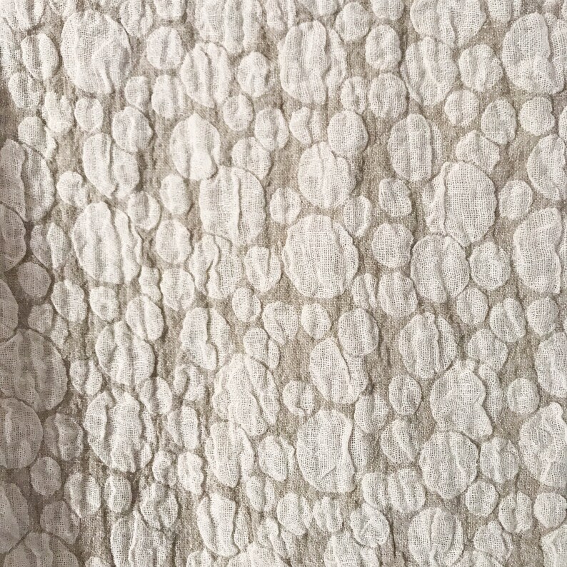 Handmade double sided linen throw pebble or floral pattern | Etsy