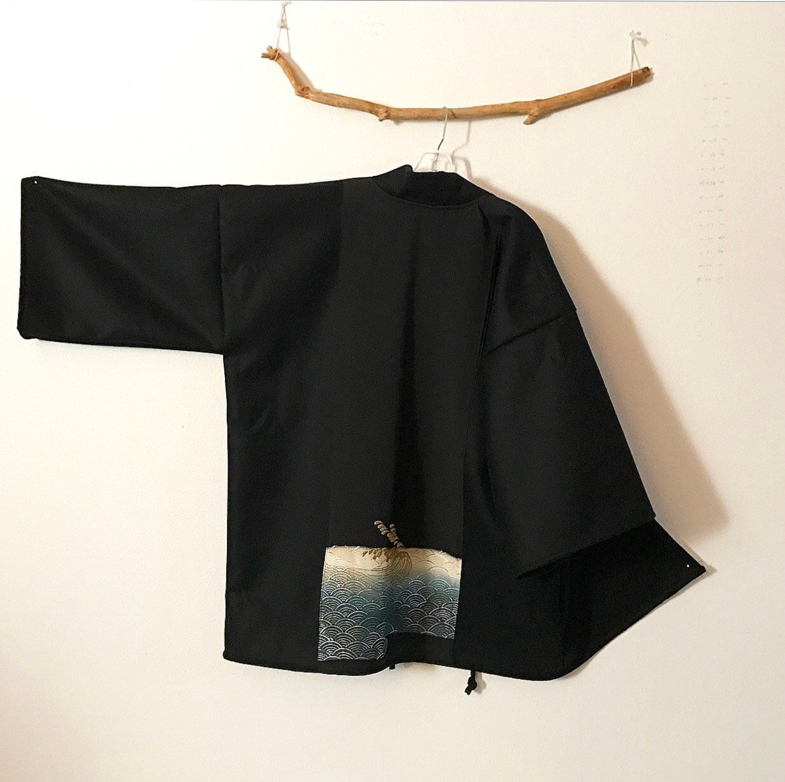 Collectable Black Melton Wool Haori Inspired Jacket With Golf - Etsy