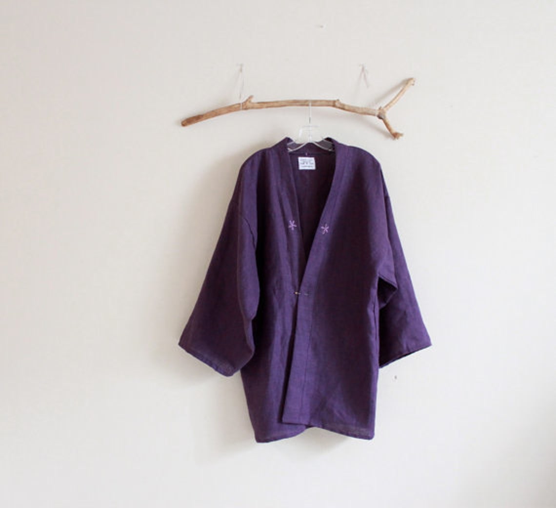 Custom Heavy Linen Haori Jacket - Etsy