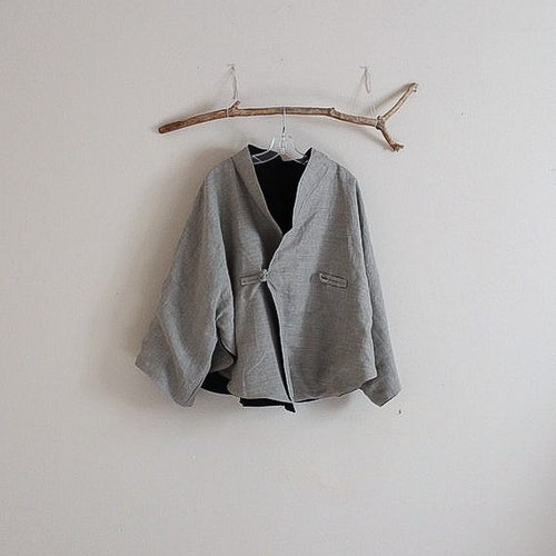 Custom Oversized Reversible Linen Cape Coat Jacket - Etsy