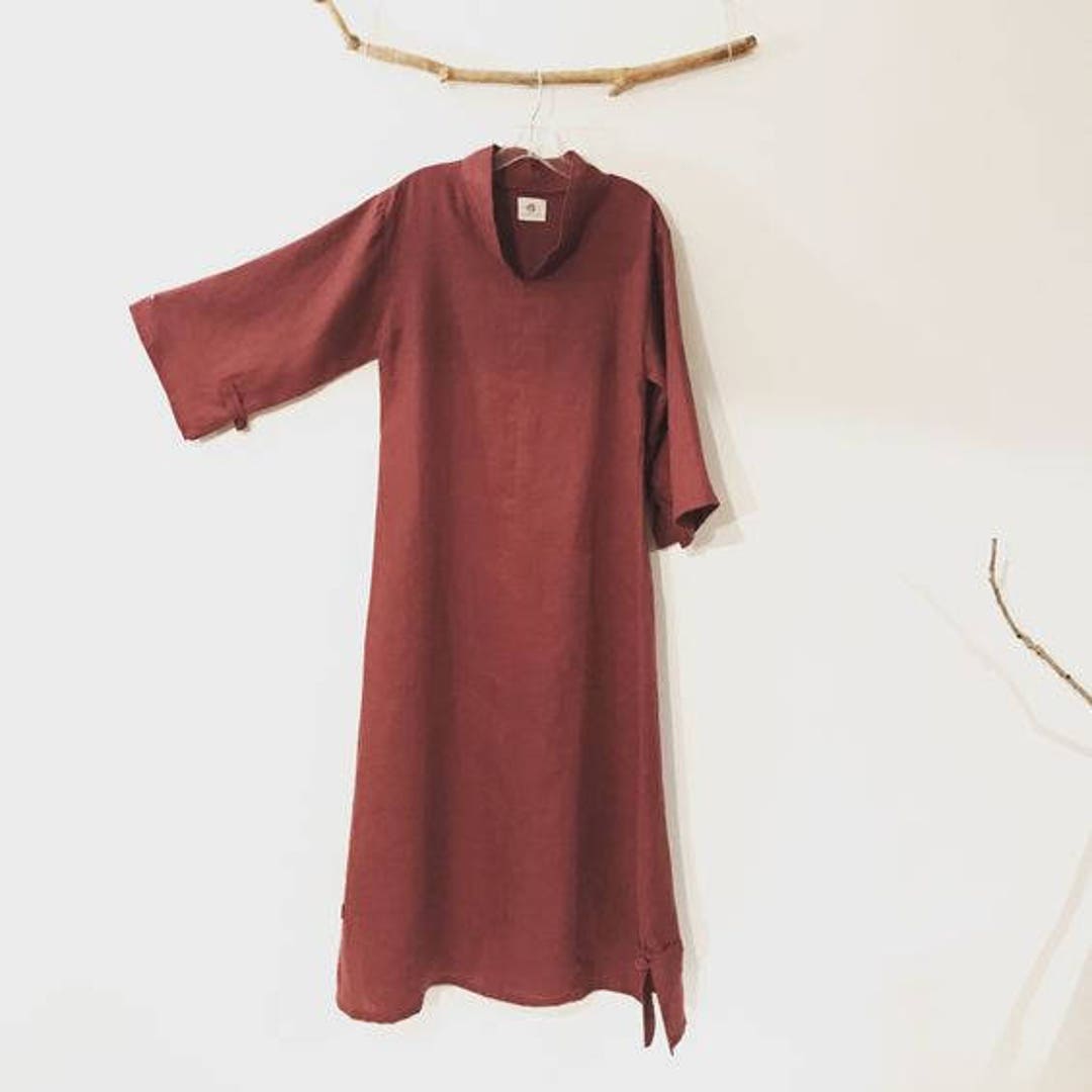 Custom Frog Toggle Linen Dress - Etsy