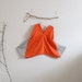 Orange Natural Linen Origami Seam Flare Top - Etsy