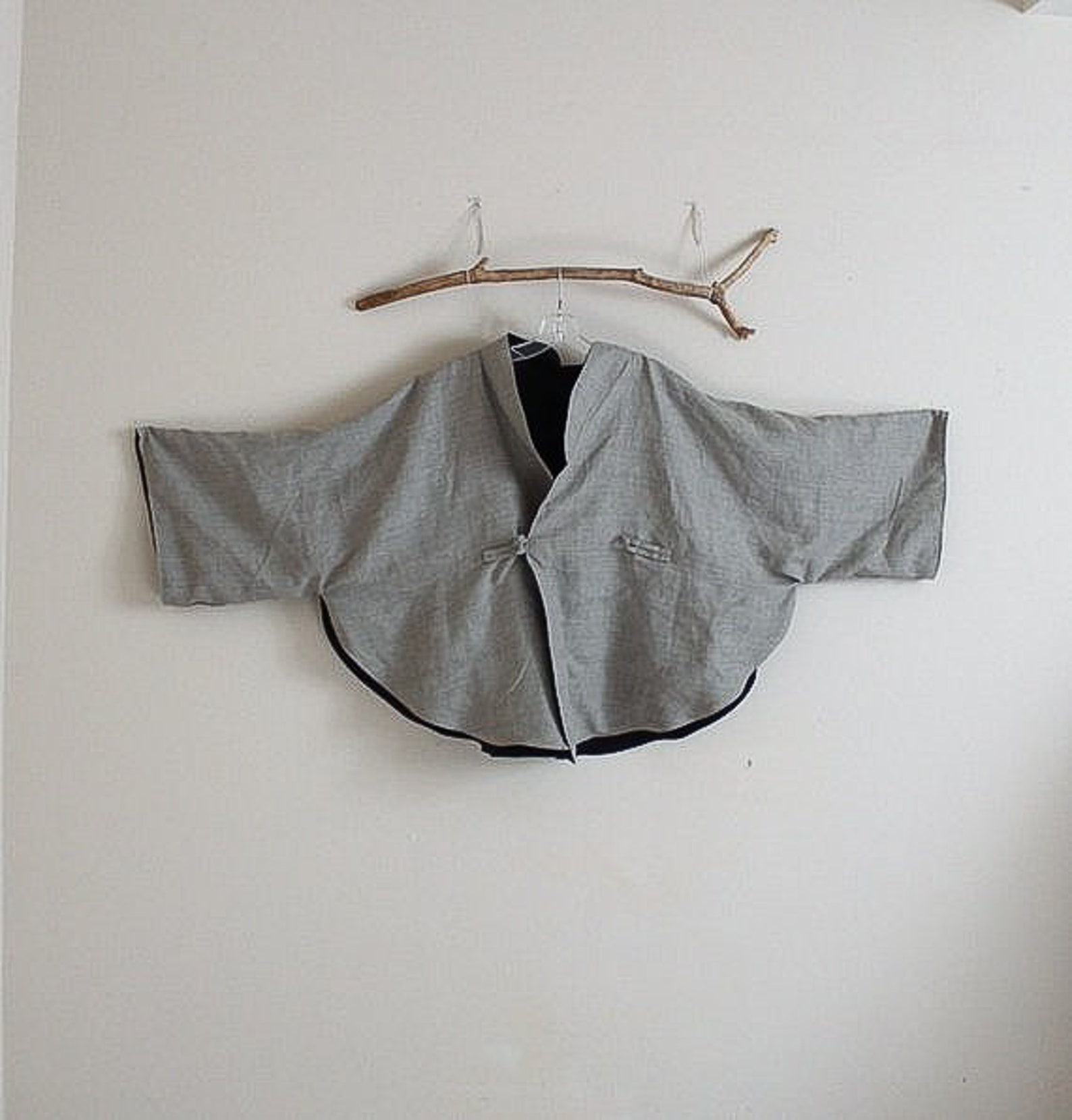 Custom Oversized Reversible Linen Cape Coat Jacket | Etsy