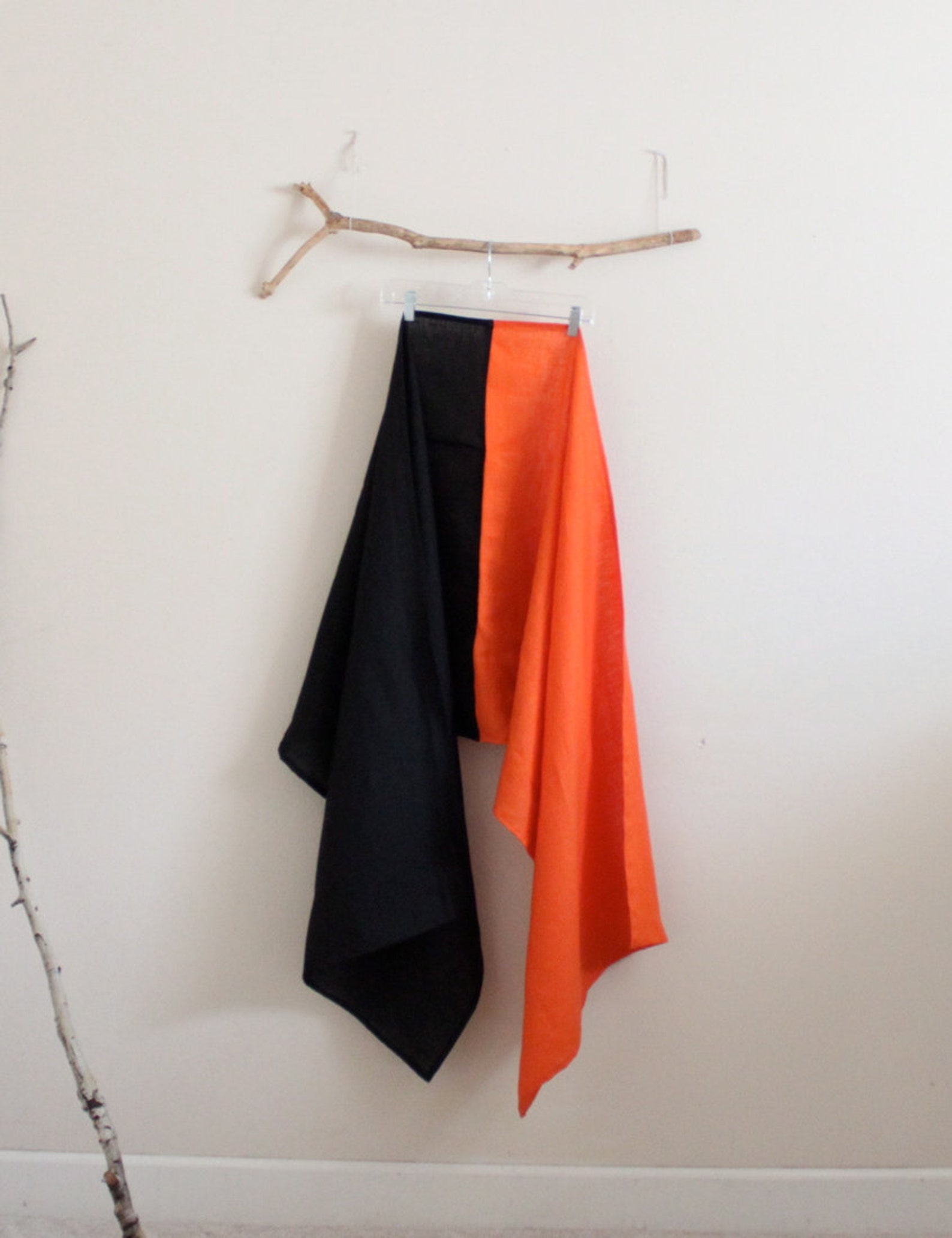 Dual Color Linen Shawl Made to Order - Etsy