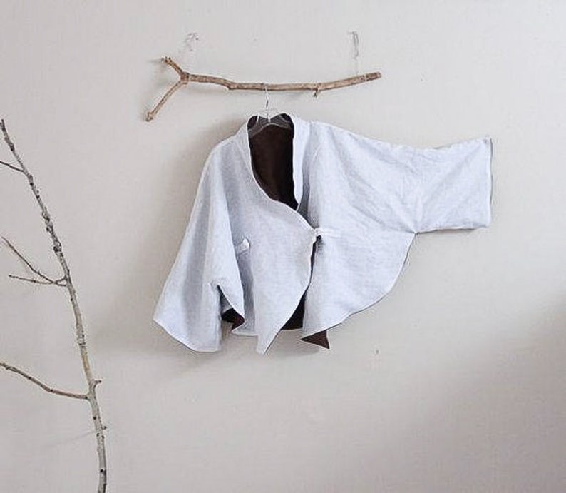 Custom Oversized Reversible Linen Cape Coat Jacket | Etsy