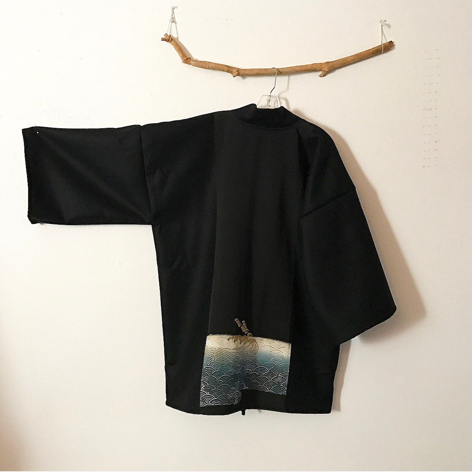 Collectable Black Melton Wool Haori Inspired Jacket With Golf - Etsy