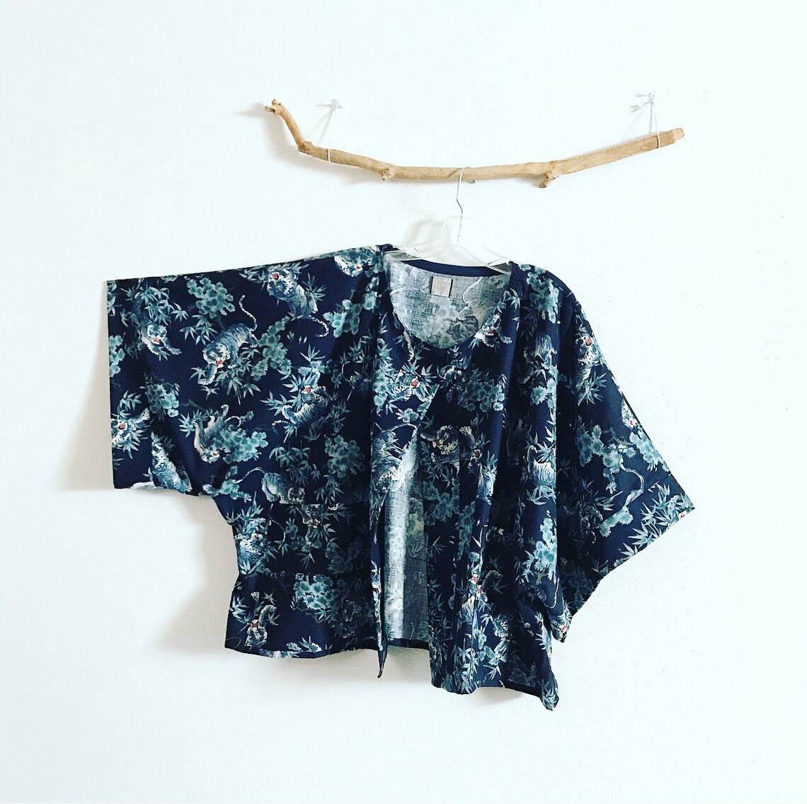 Ready Wear Blue Tiger Todoroki Dobby Cotton Kimono Sleeve | Etsy