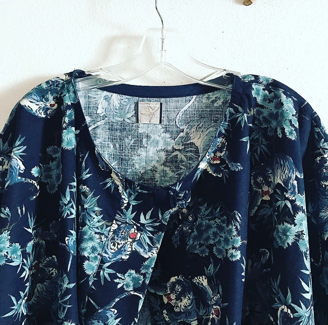 Ready Wear Blue Tiger Todoroki Dobby Cotton Kimono Sleeve | Etsy