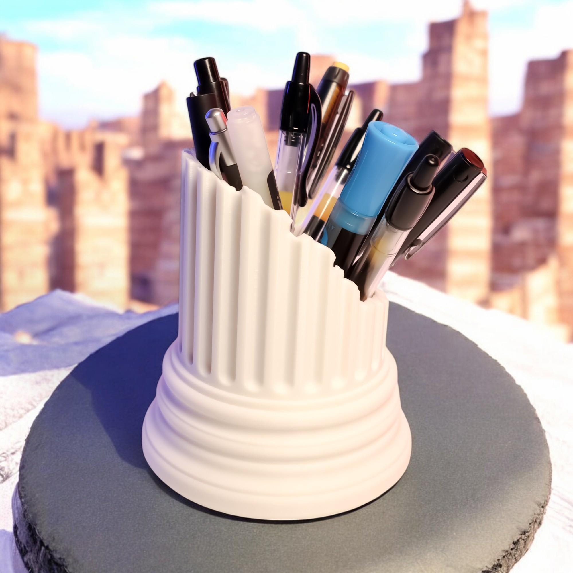 Broken Roman Pillar Container | Vintage Roman Column Vase | Classical ...