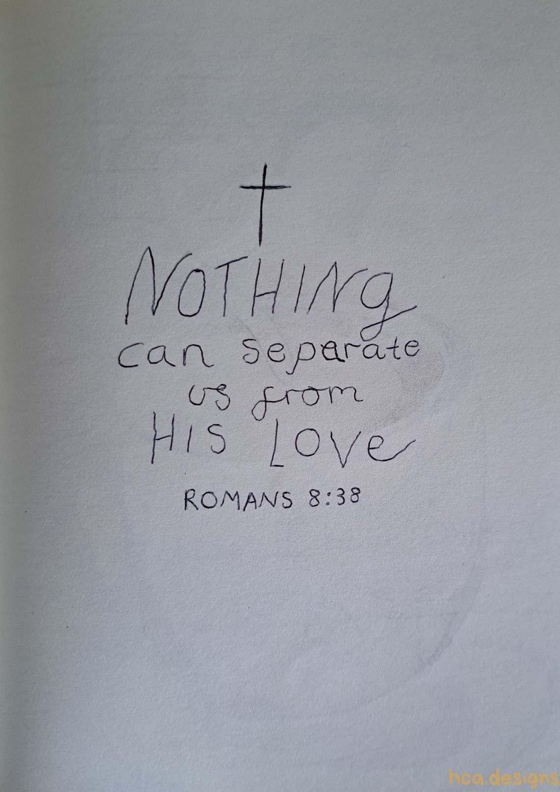 Bible Verse nothing Can Separate Us From His Love Print - Etsy