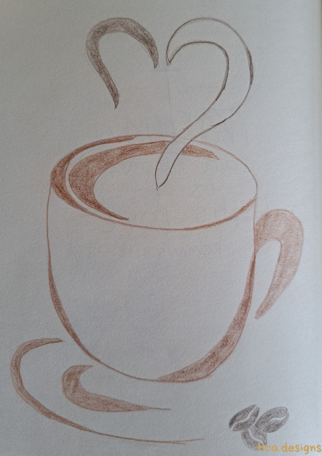 Hand Drawn Coffee Cup Sketch for Digital Download - Etsy