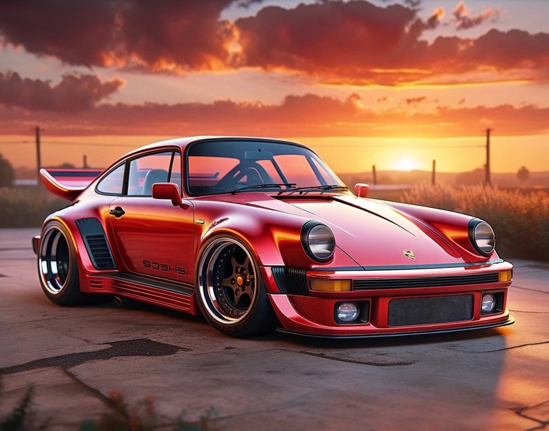 Porsche 930 Red - Etsy