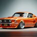 Mustang Fastback - Vibrant Custom Ford Mustang - Bright Orange - Etsy