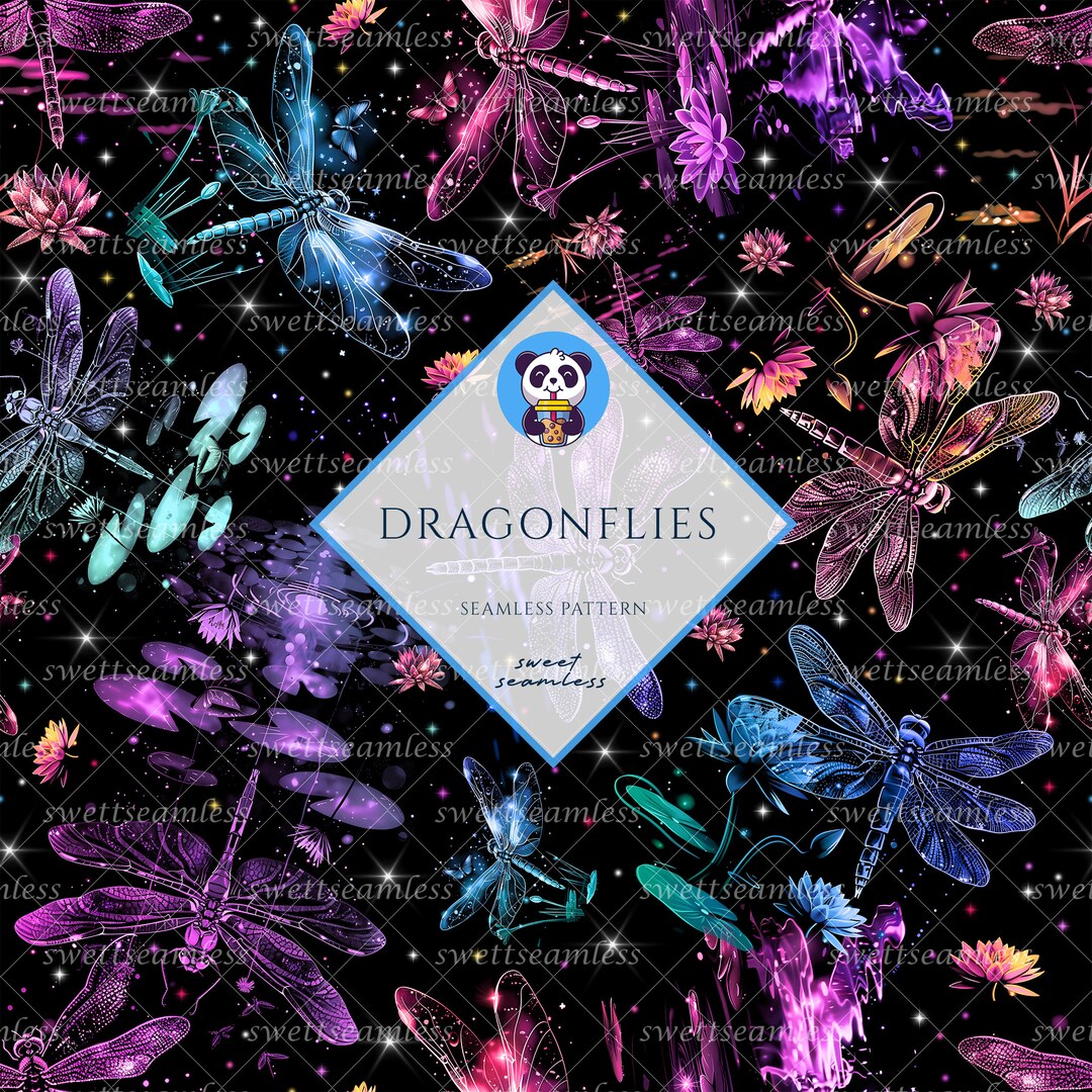 Dragonflies Seamless | Dragonflies Pattern | Cute Seamless Repeat ...