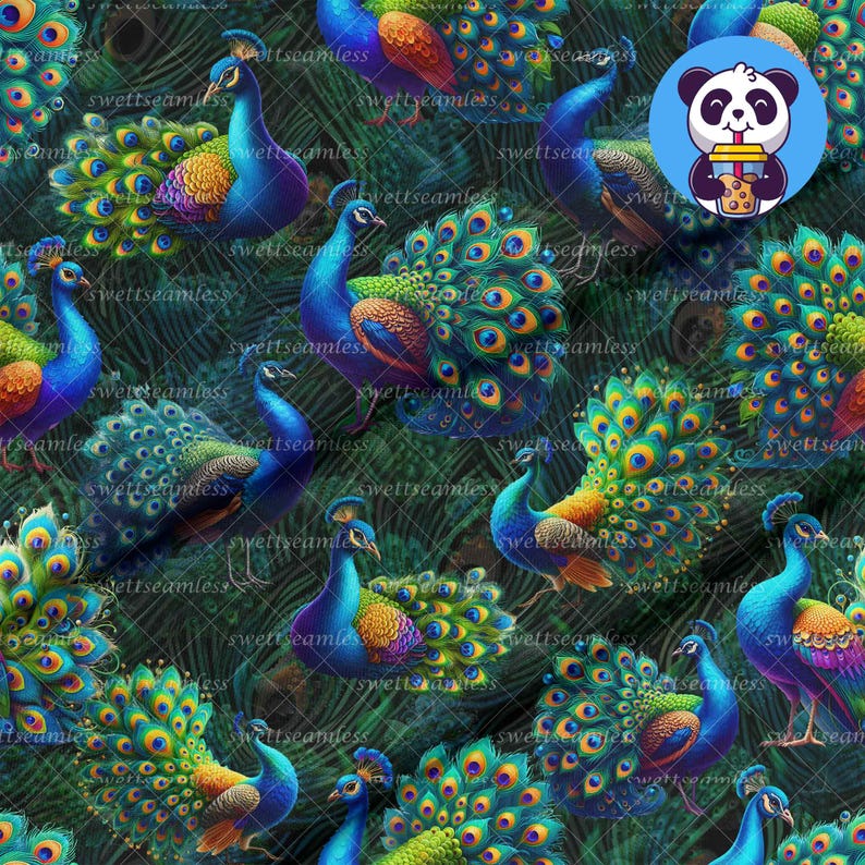 Peacock Seamless | Peacock Pattern | Cute Seamless Repeat Pattern ...