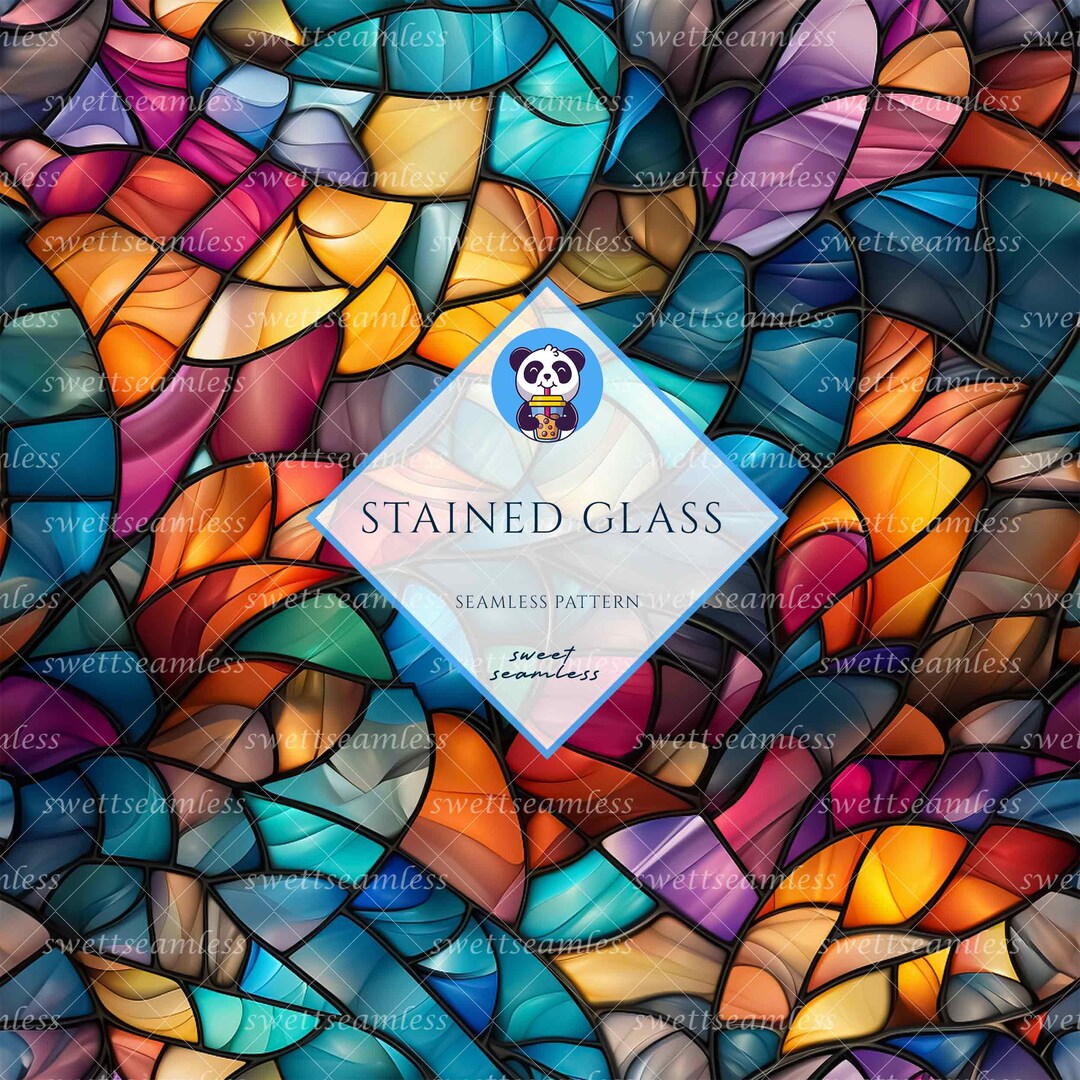 Stained Glass Seamless Stained Glass Pattern Cute Seamless Repeat ...