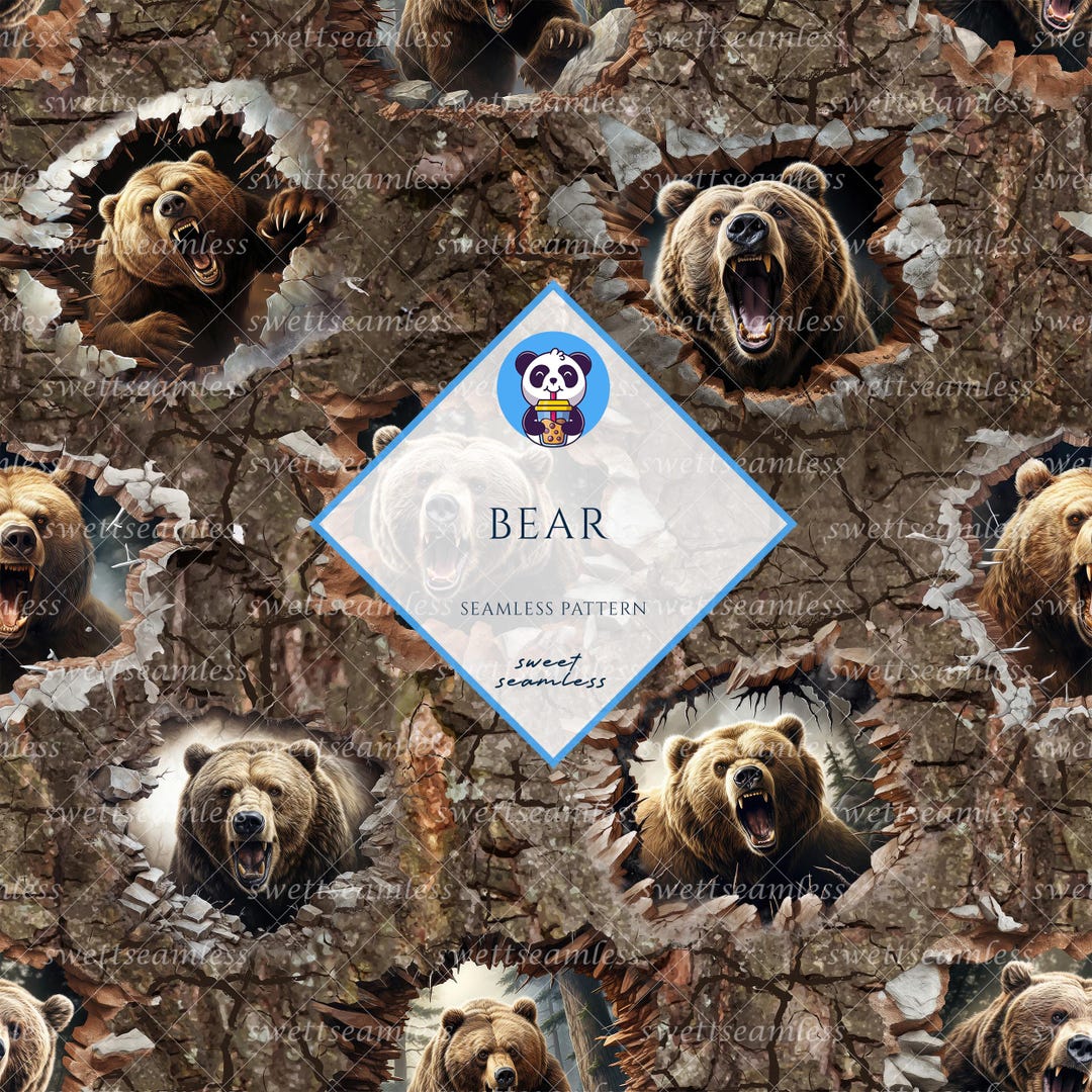 Bear Seamless Bear Pattern Cute Seamless Repeat Pattern Backgrounds ...