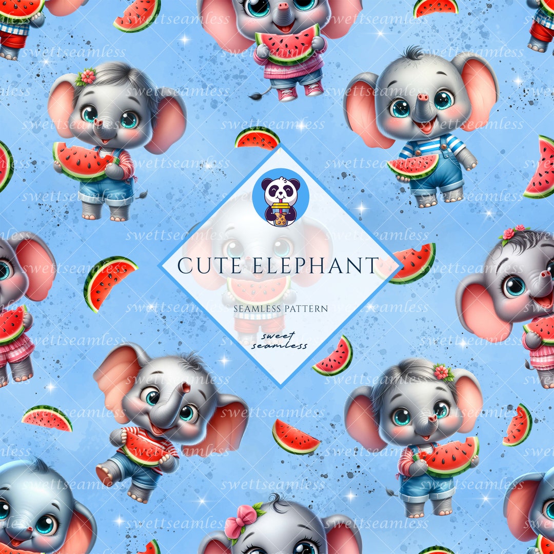 Elephant Seamless | Elephant Pattern | Cute Seamless Repeat Pattern ...