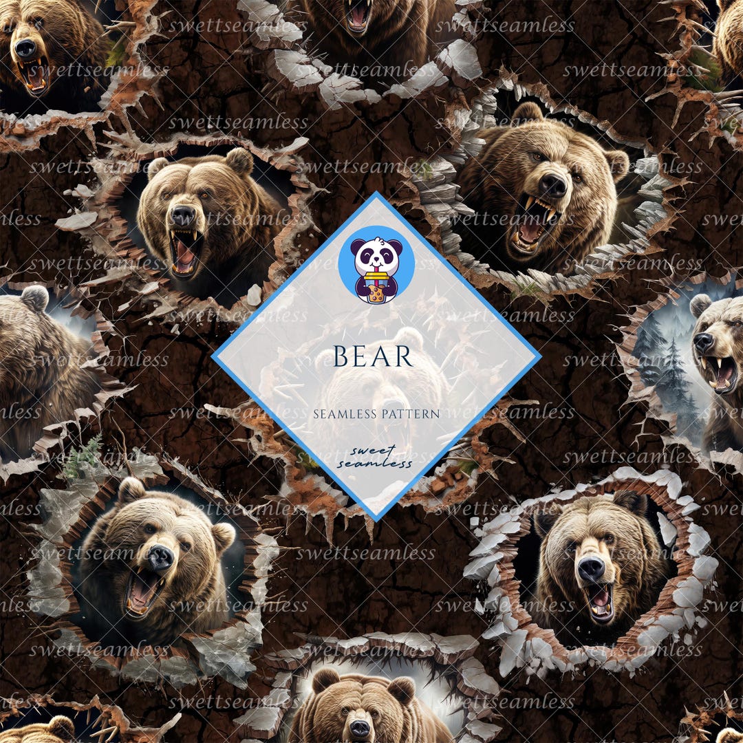 Bear Seamless Bear Pattern Cute Seamless Repeat Pattern Backgrounds ...