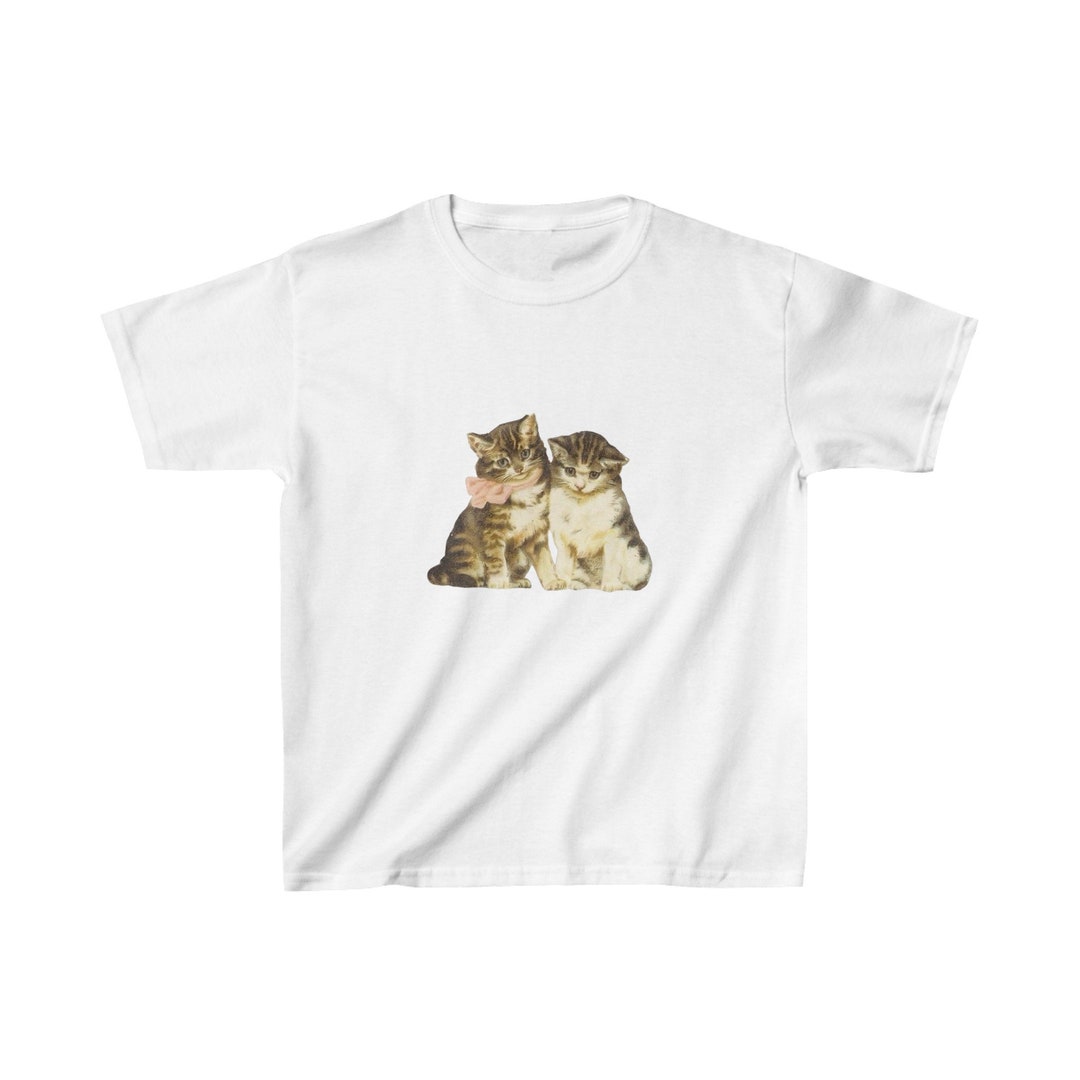 Ribbon Bow Cats Baby Tee | Kittens, Y2K Baby Tee, 90s Baby Tee, Graphic ...