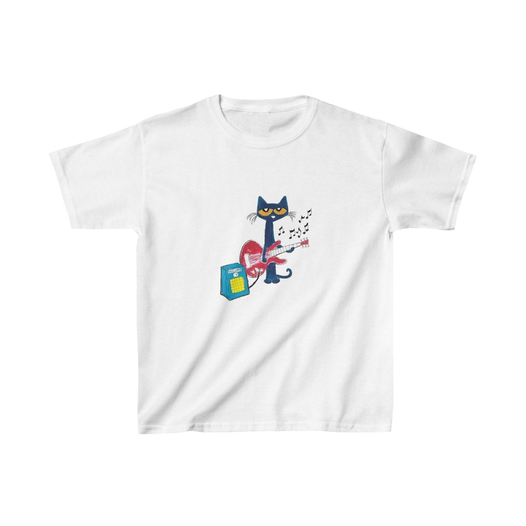 Pete the Cat Playing Guitar Baby Tee | Y2K Baby Tee, 90s Baby Tee ...