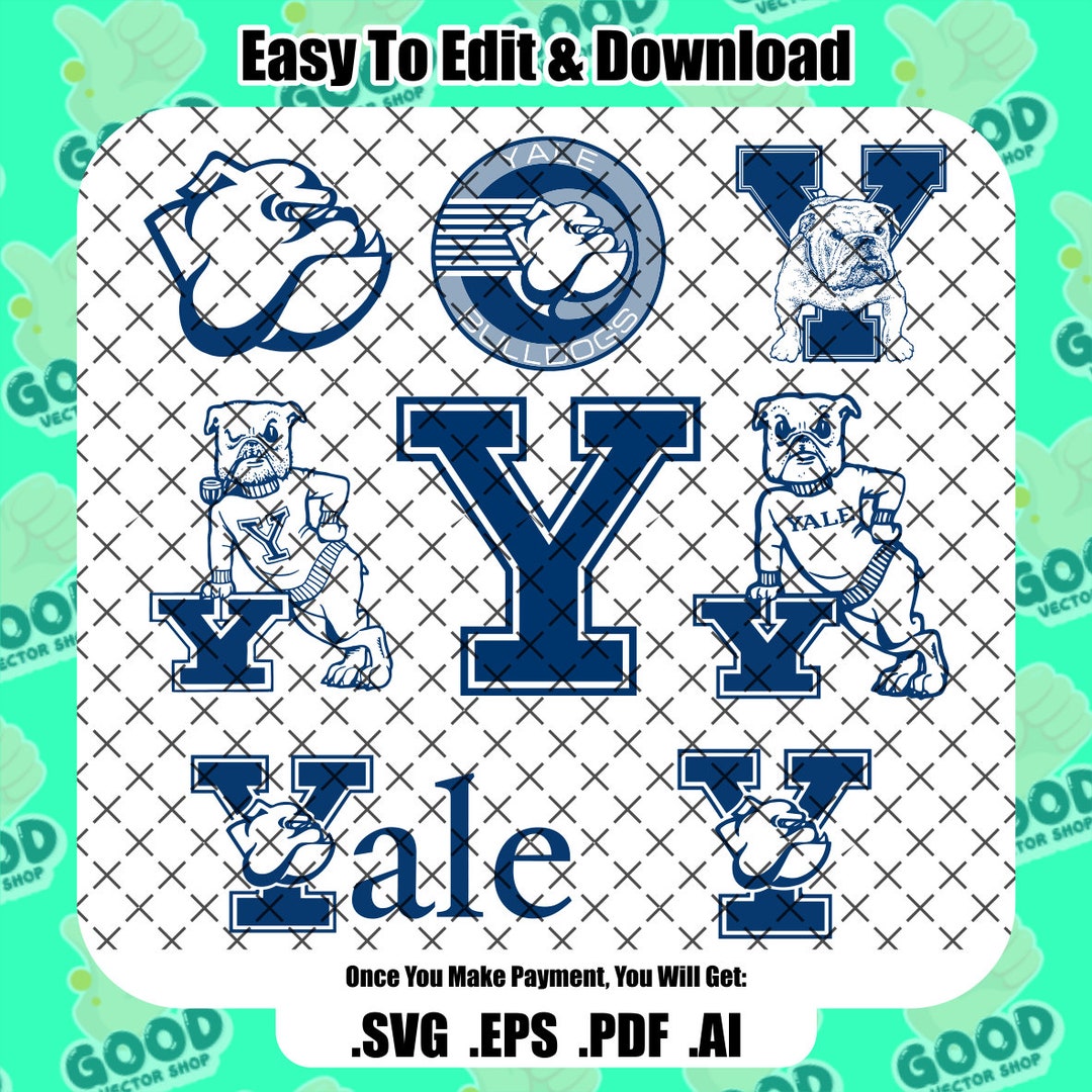 Yale Buldogs SVG, Yale SVG, College, Athletics, Football, Basketball ...
