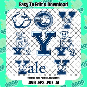 Yale Buldogs SVG, Yale SVG, College, Athletics, Football, Basketball ...