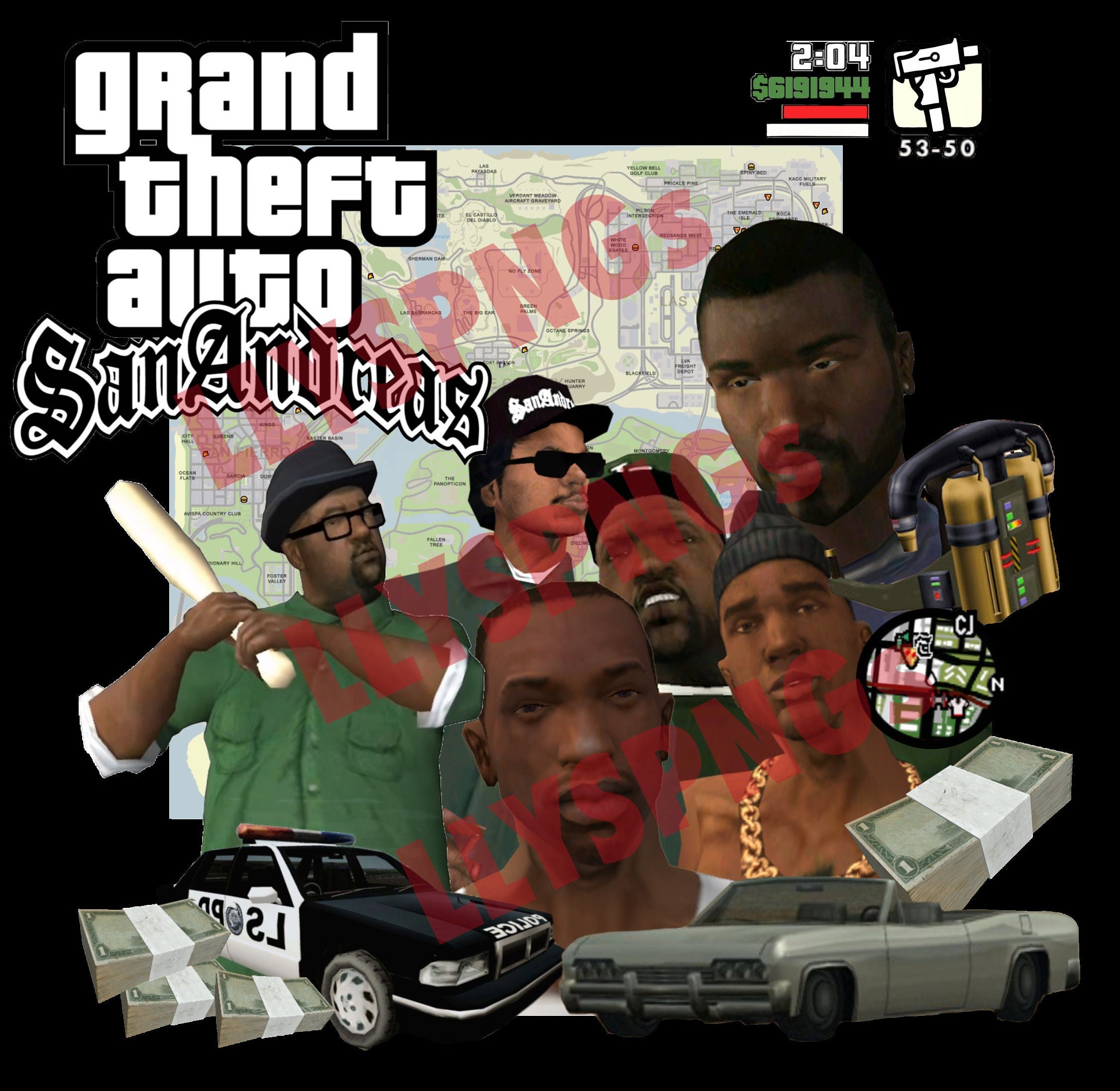 GTA San Andreas PNG - Etsy