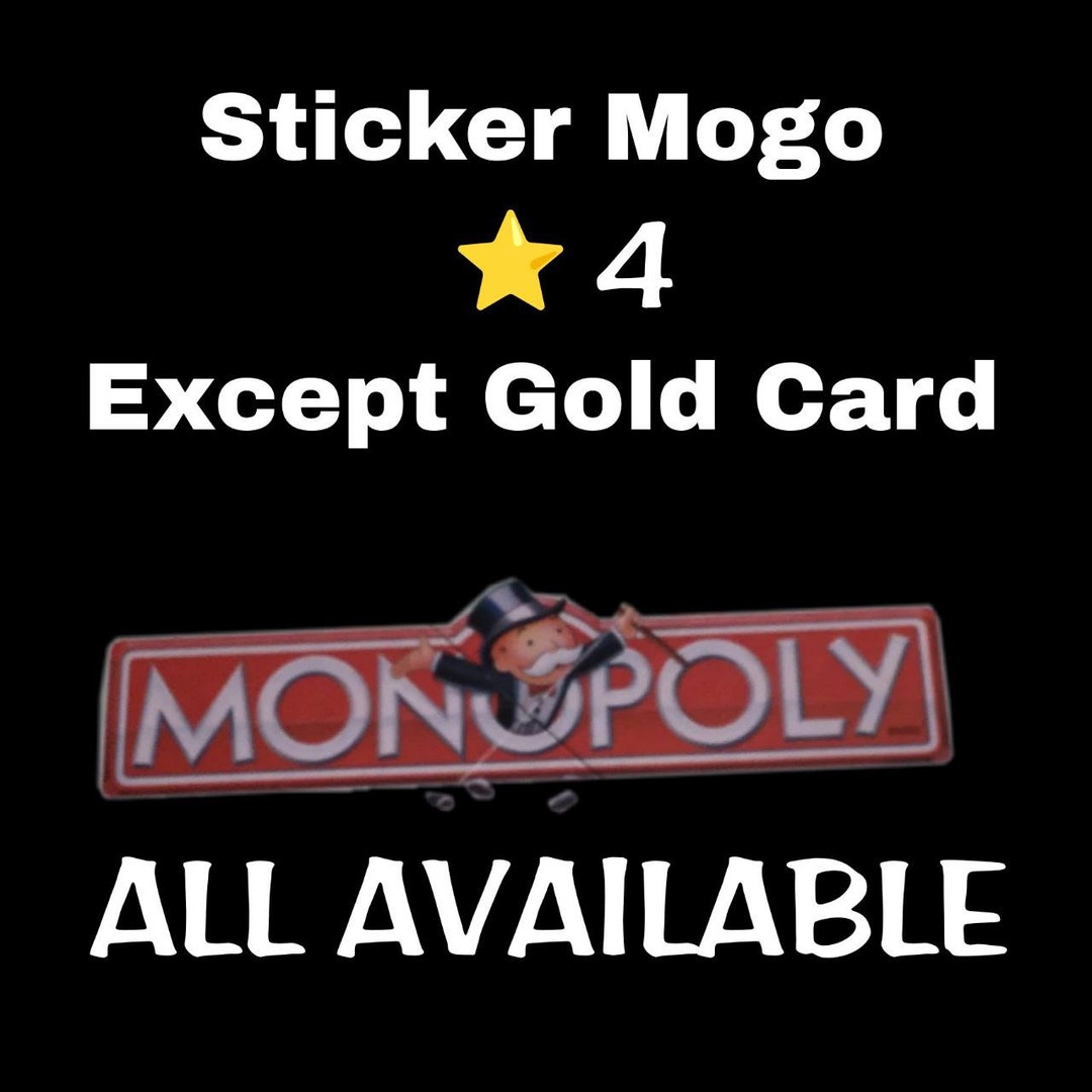 Sticker 4 Stars Monopoly Go Available Fast Send - Etsy