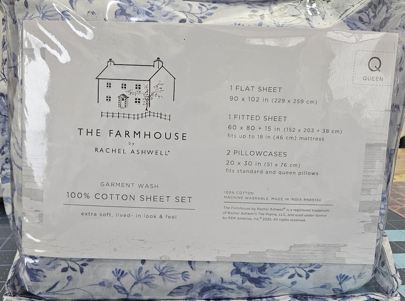Rachel Ashwell the Farmhouse Queen 6 Piece Customized Sheet Set: Floral ...