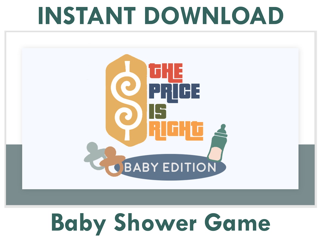 Baby Shower Party Game | Price is Right | Printable Powerpoint W/ Host ...