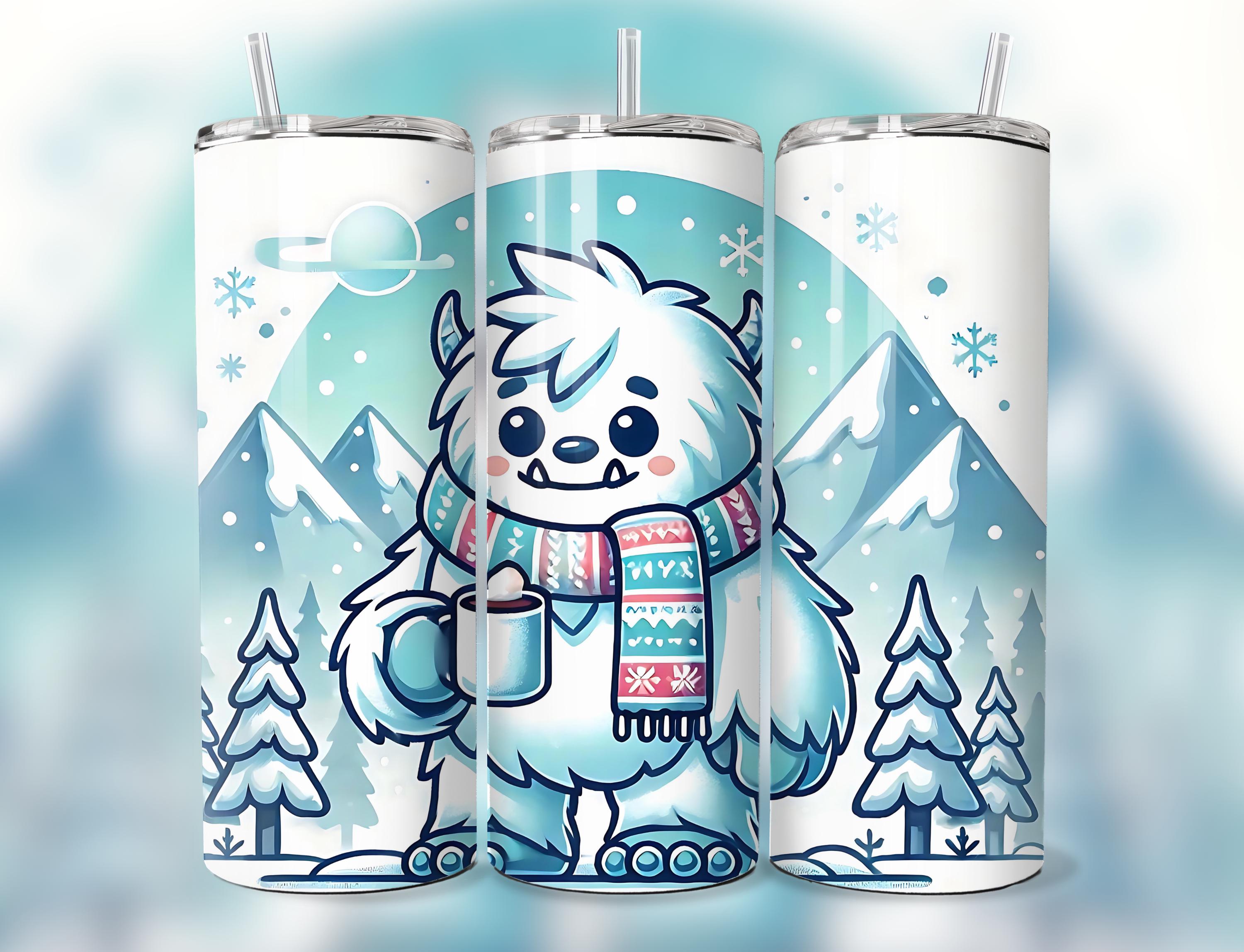 Yeti Tumbler Wrap Yeti Design 20oz Animal Theme Tumbler PNG Yeti Coffee ...