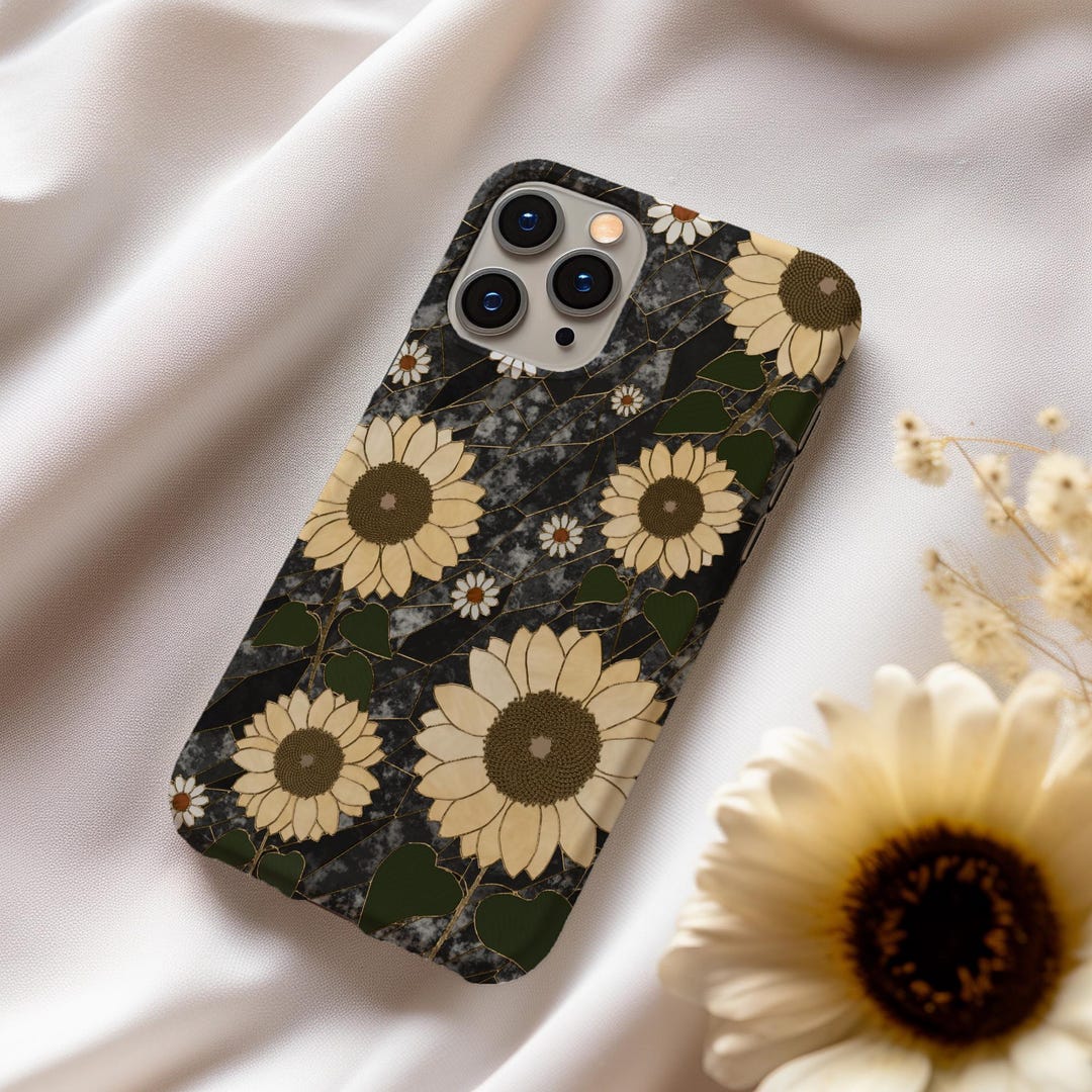 Sunflower Stained Glass iPhone Case: Magsafe Floral Cover - Etsy