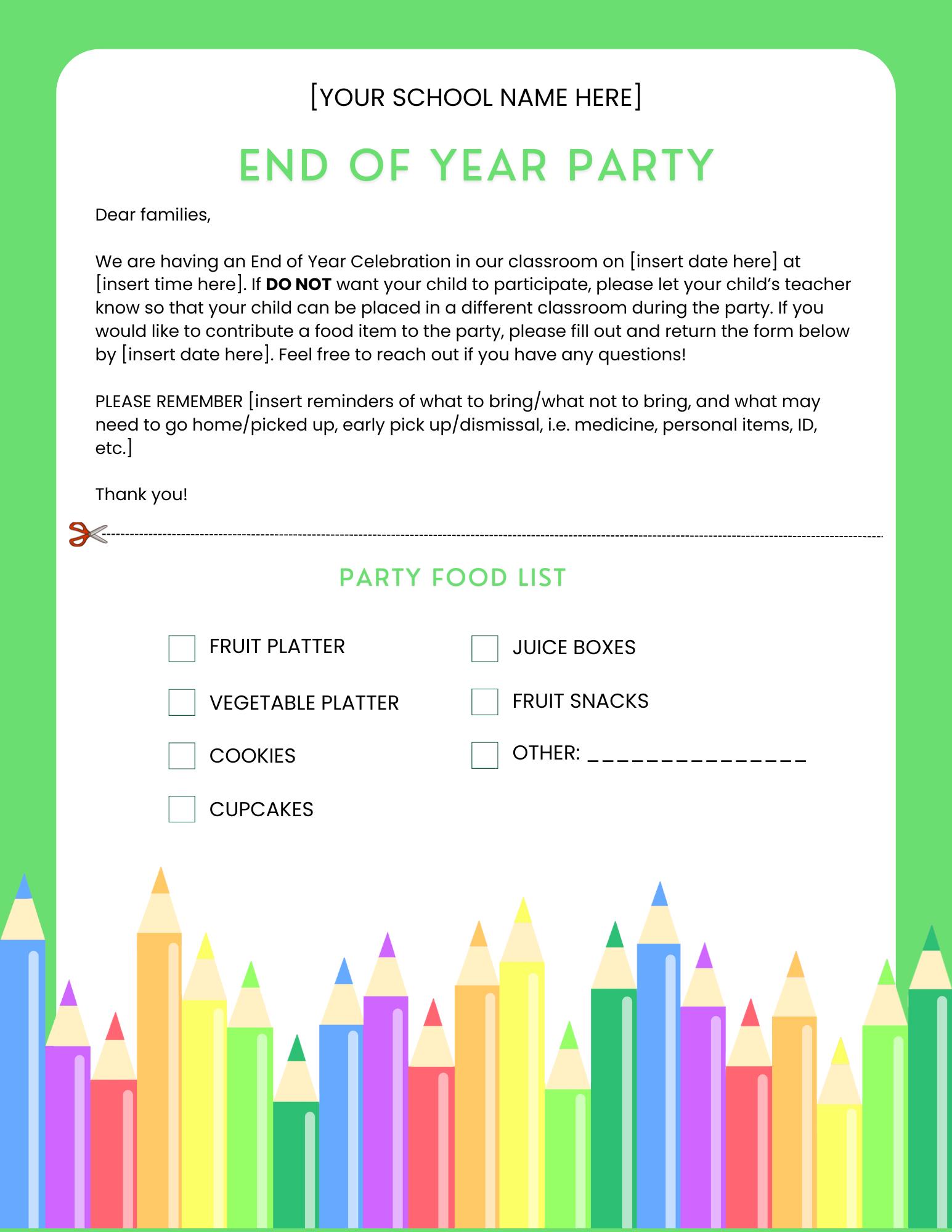 Field Trip Permission Template | Party Permission Form | Classroom ...
