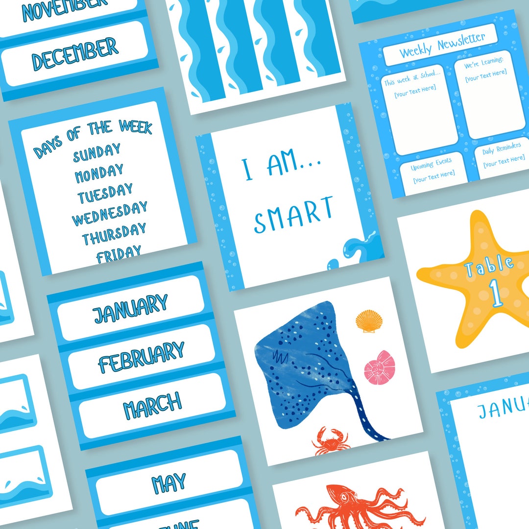 Ocean Themed Starter Bundle for Classroom - Etsy
