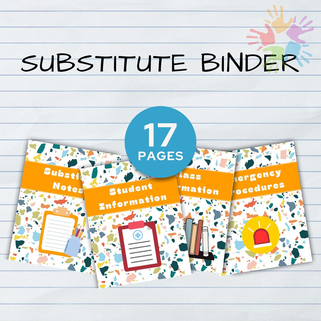 Substitute Teacher Binder | Teacher Resource | Editable Teacher Binder ...
