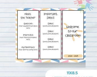 Back to School Owl Brochure Digital Download| Open House Editable ...