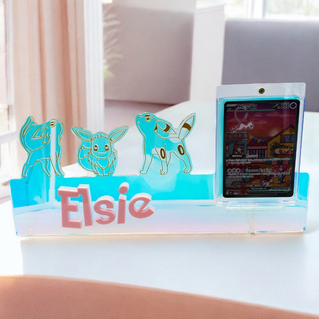 Personalised Pokemon Name Plate Card Stand Sign: Eevee Espeon & Umbreon ...