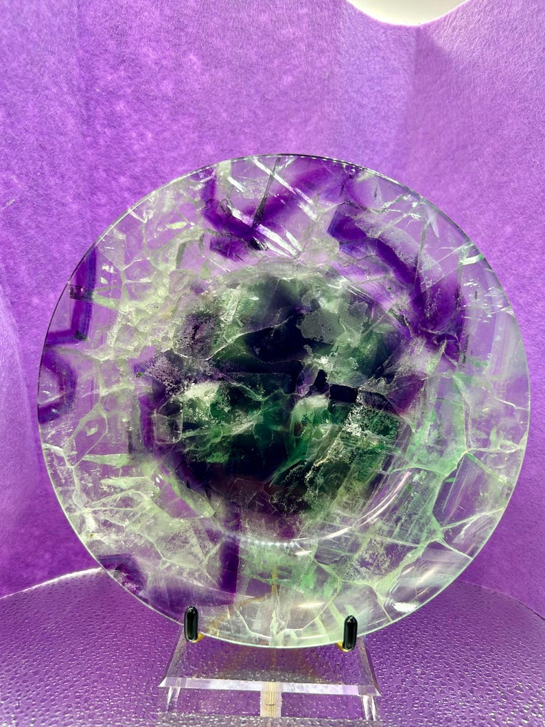 Fluorite Pedestal Plate - Etsy