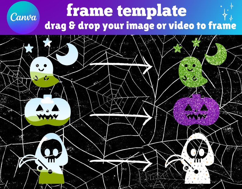 70 Editable Halloween Elements Canva Template Fall Spooky Season ...