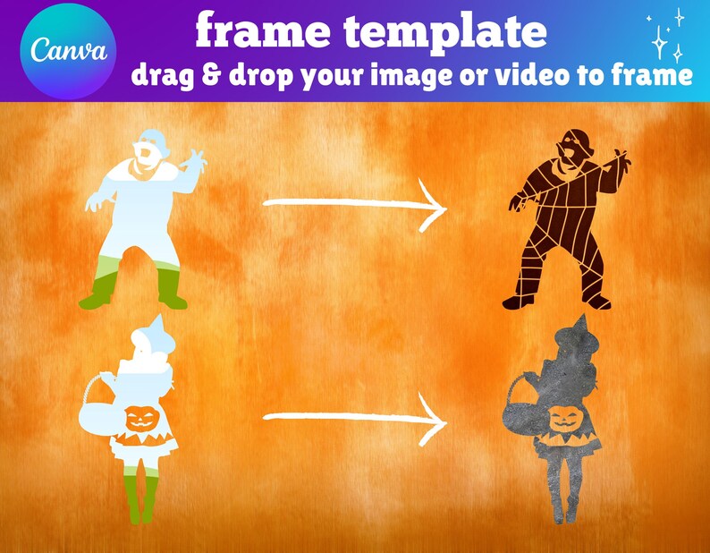 70 Editable Halloween Costume Elements Canva Template Fall Spooky ...