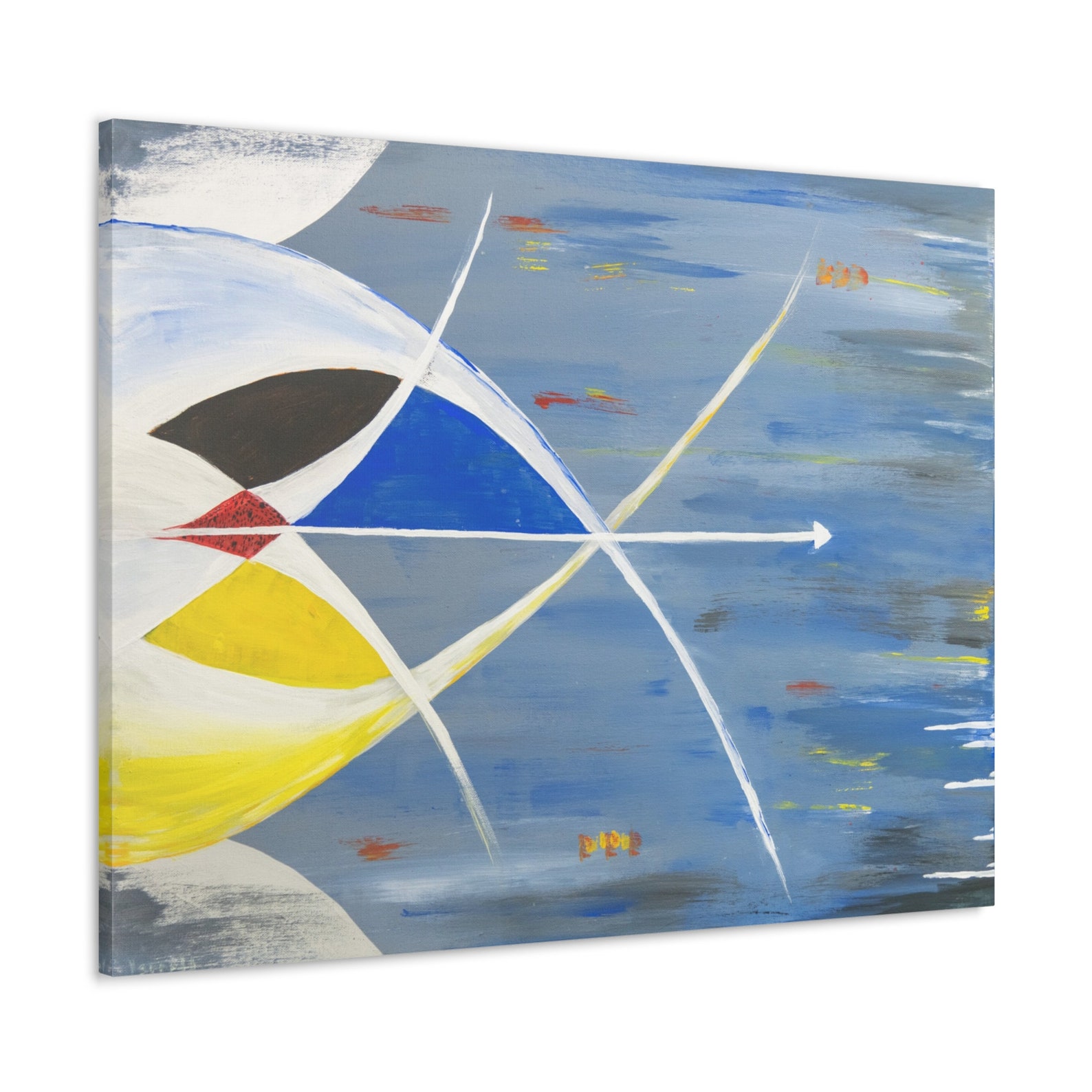 Blue Mathieu Stability Diagram Painting, Scientific Abstract Art, Mass ...