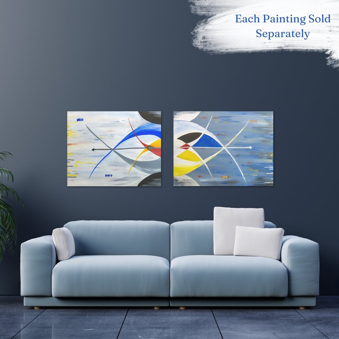 Blue Mathieu Stability Diagram Painting, Scientific Abstract Art, Mass ...